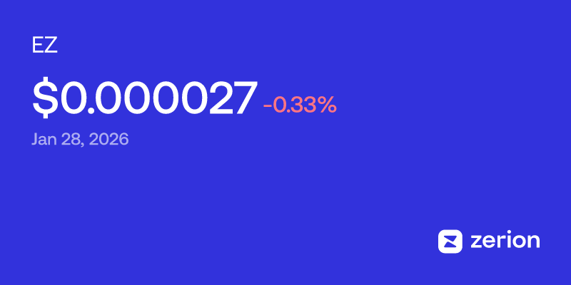 EZ Pepe Price Chart (EZ)