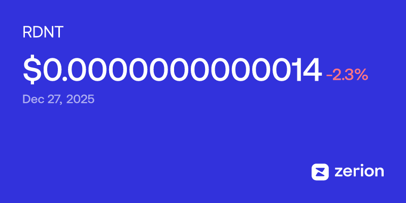 RDNT Price Chart (RDNT)